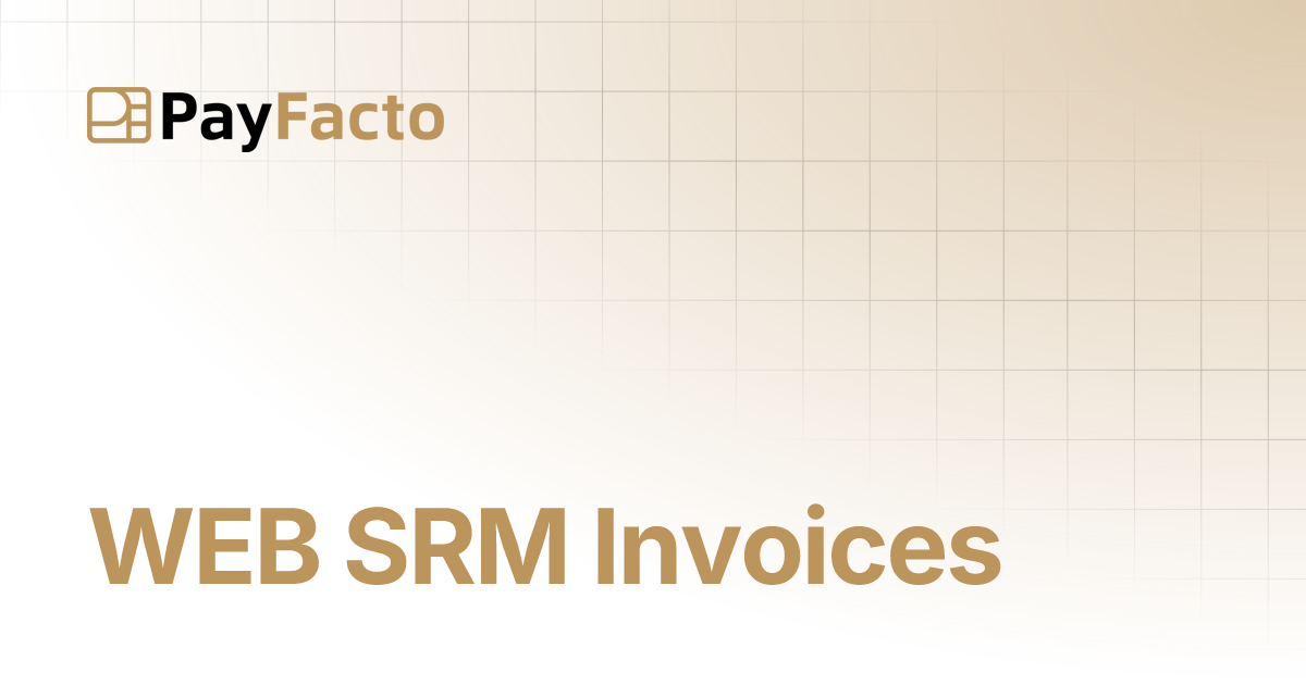 WEB SRM Invoices | Formation Client
